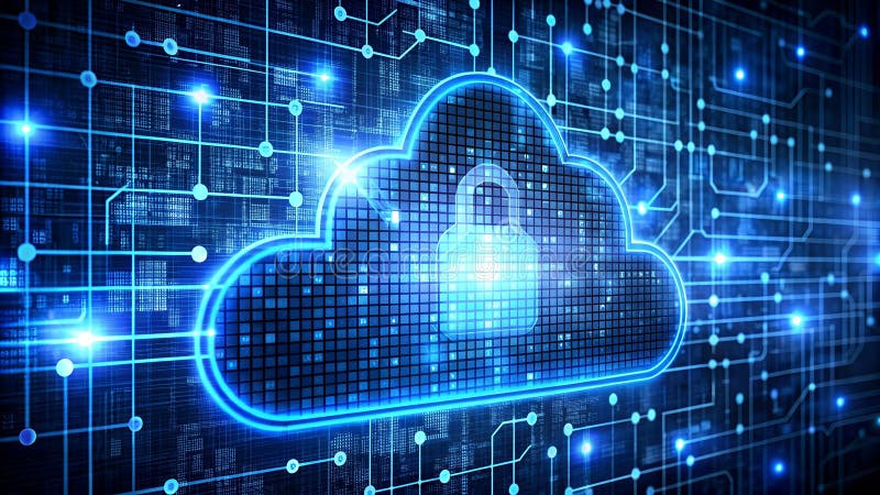 Digital Tapestry Weaving A Secure Network Of Data Backup Ai Generated Stock Illustration