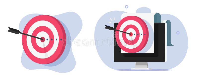 Digital Target Aim Success Strategy Icon 3d Vector, Online Virtual ...