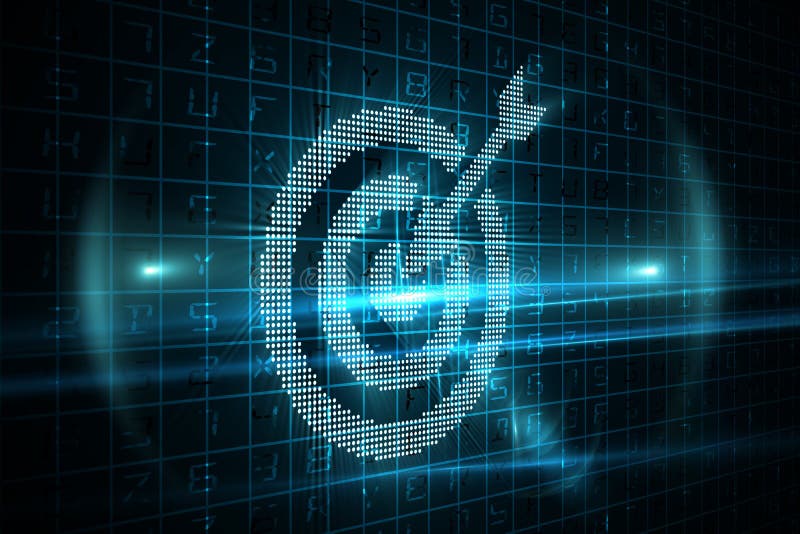 Digital target stock illustration. Illustration of technology - 37370446