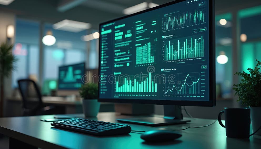 Digital Task Management Dashboard with Green Checkmarks Displayed on ...
