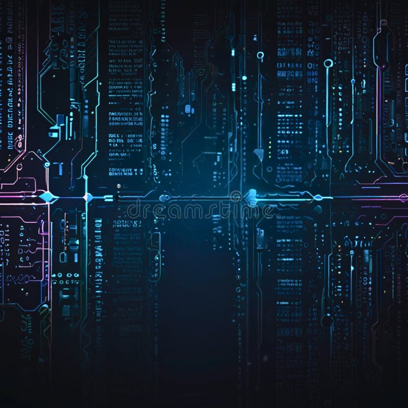 Digital Tech Background stock illustration. Illustration of science ...