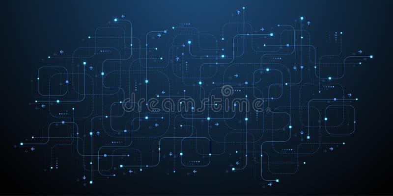 Digital Tech Motherboard Texture Design. Creative Idea AI Banner ...