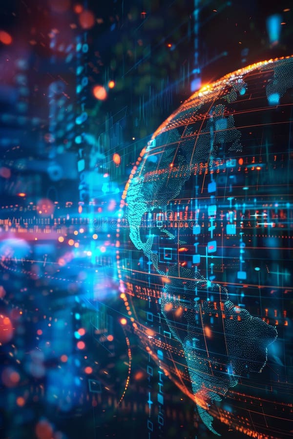 Digital Tech Shows Global Network Connections with Automation, Cloud ...