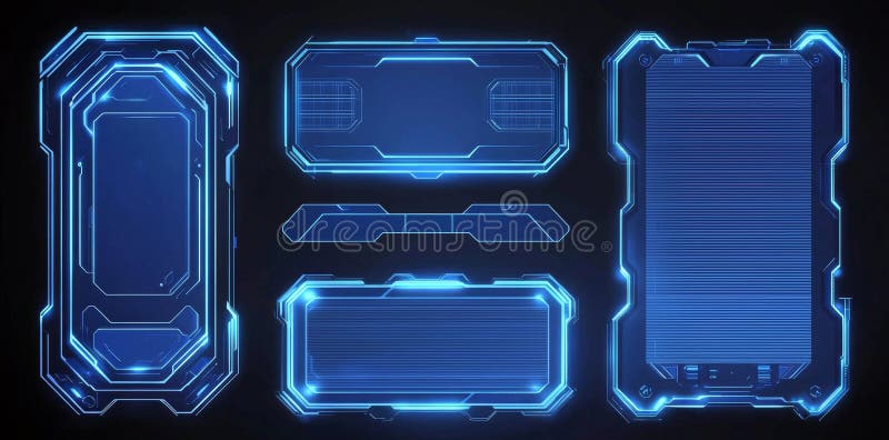 Digital Tech Text Box Futuristic Frame Plane User Interface Panel. Tech ...