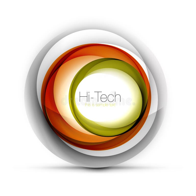 Digital Techno Sphere Web Banner, Button or Icon with Text. Glossy ...