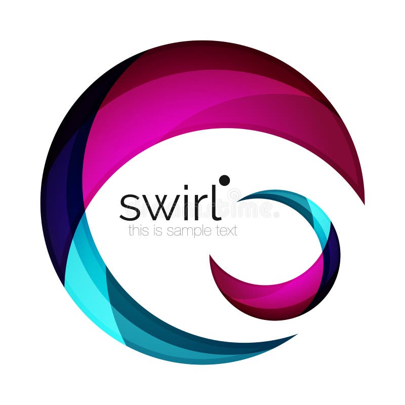 Digital Techno Swirl Circle Business Icon Stock Vector - Illustration ...