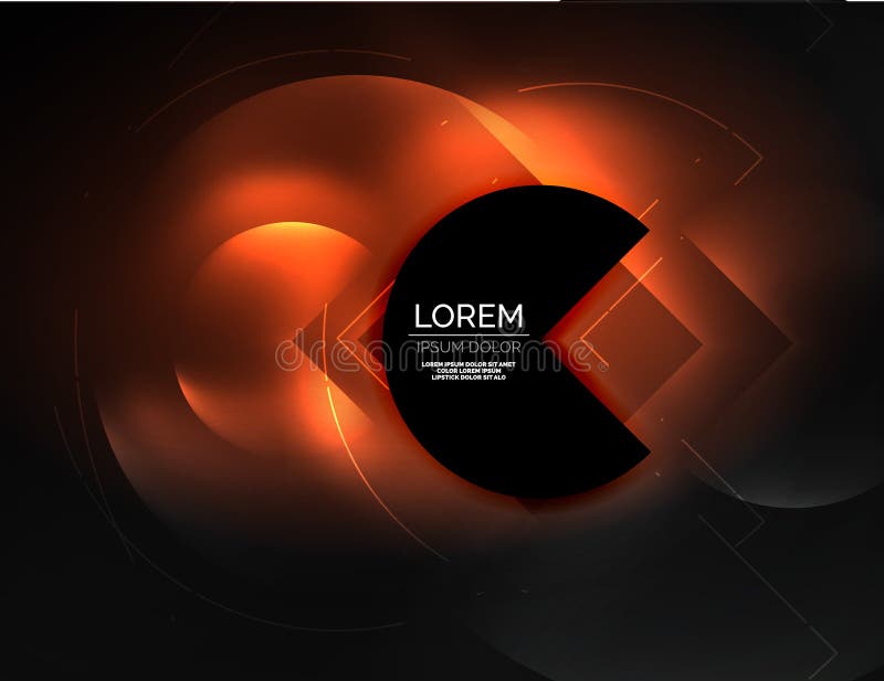 Digital Techno Wallpaper, Glowing Abstract Background, Circles Stock ...