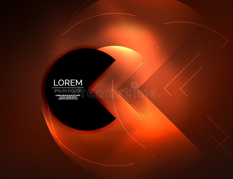 Digital Techno Wallpaper, Glowing Abstract Background, Circles Stock ...