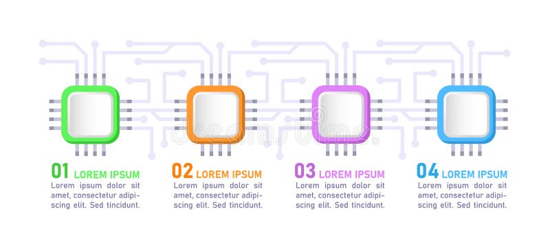 Digital Technologies Infographic Chart Design Template Stock Vector ...