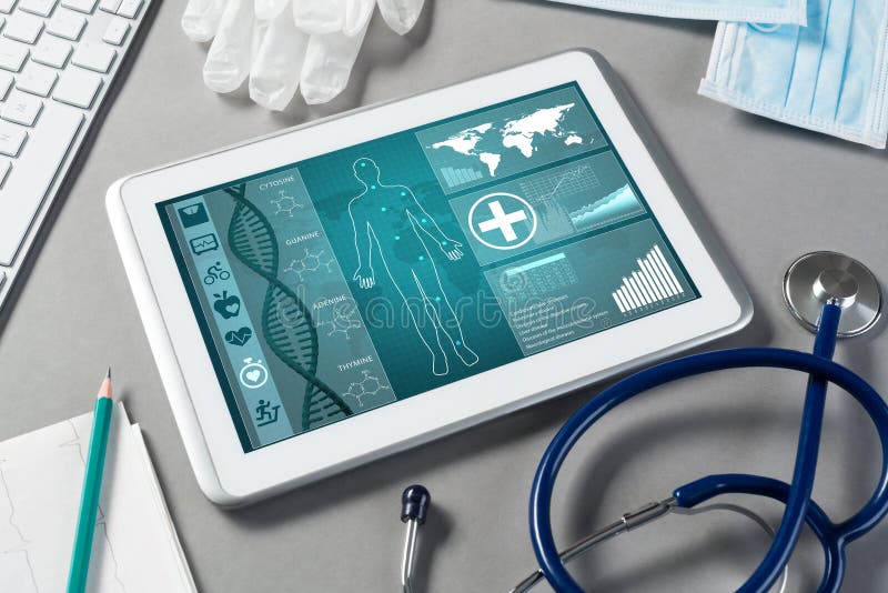 Digital Technologies In Medicine Stock Photo - Image of care, digital ...