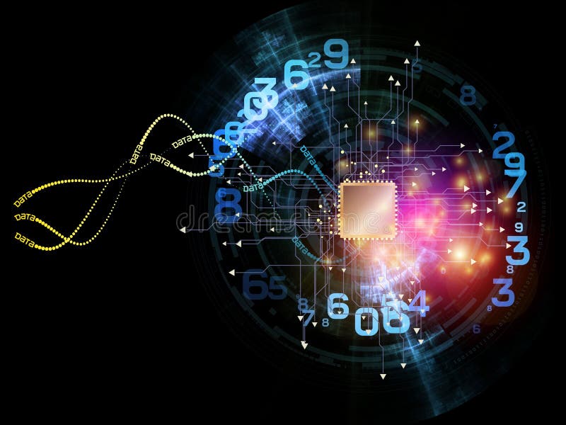 Digital Technology Abstract Stock Illustration - Illustration of design ...