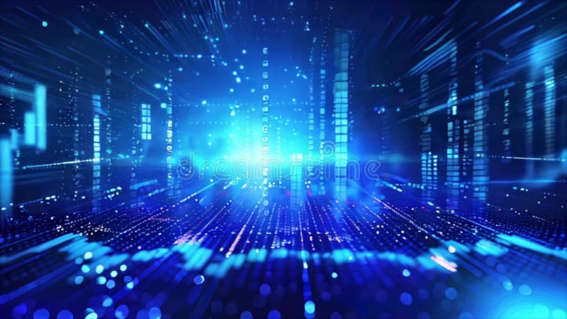 Digital Technology Abstract Background. Computer it Programming Code with Dots and Lines ...