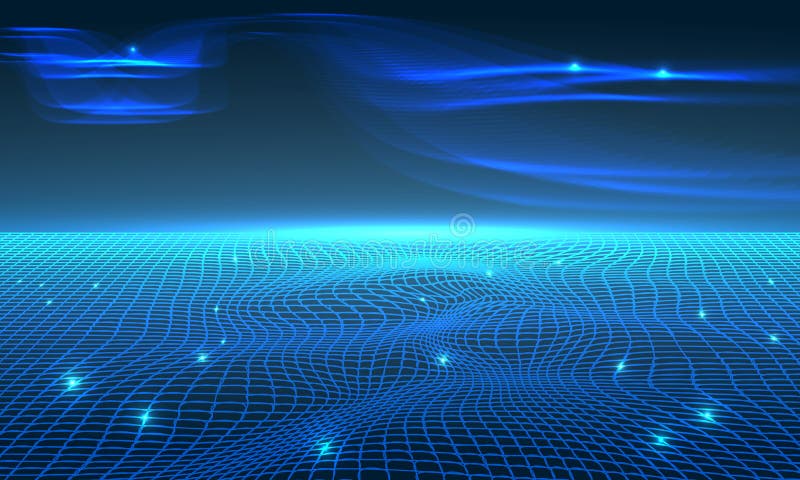 Digital Technology Abstract Background. Futuristic Web Lines Backdrop ...