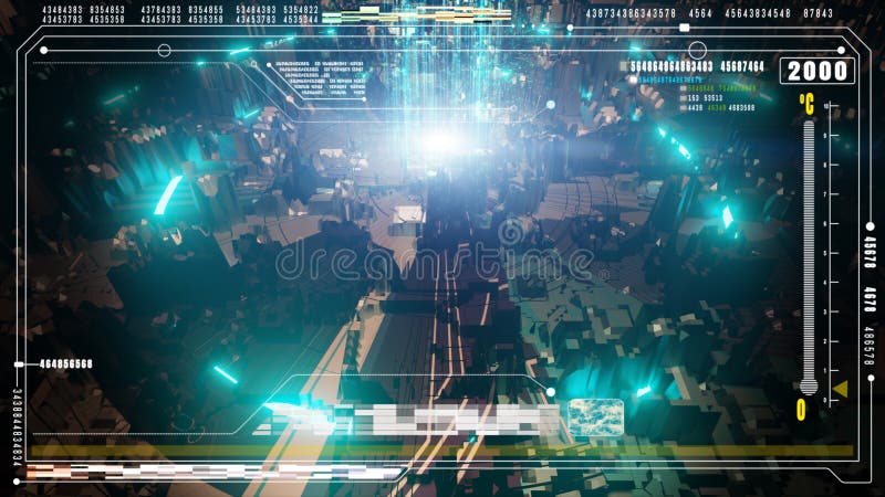 Digital Technology Abstract Background, Hi-Tech Futuristic User ...