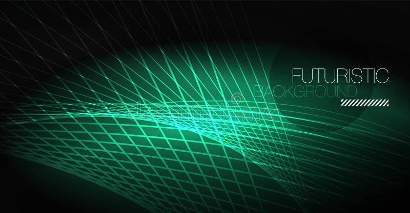 Digital Technology Abstract Background - Neon Geometric Design ...