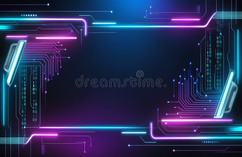 Digital Technology Abstract Background Stock Illustration ...