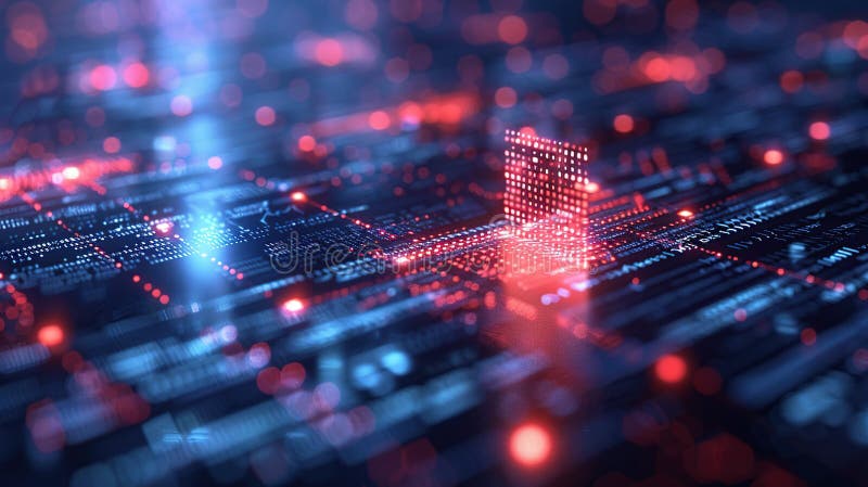 Digital Technology Abstract Stock Illustration - Illustration of ...