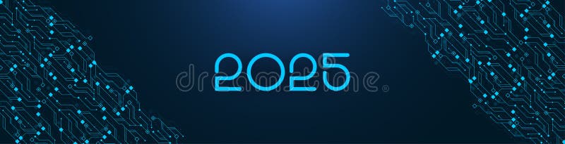 Digital Technology Abstract Poster Template 2025 with Circuit Board ...
