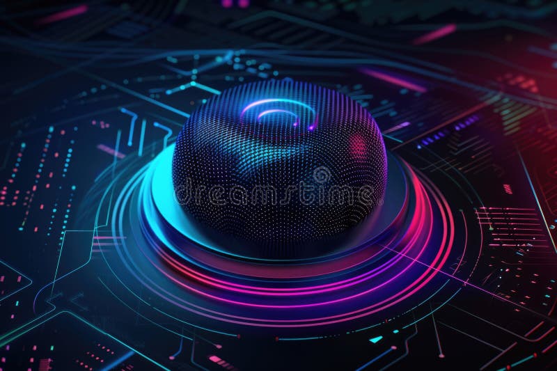 Digital Technology, AI, and Cybernetics Stock Illustration ...