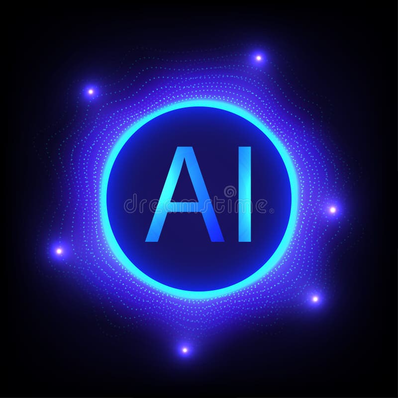 Digital Technology AI Quantum Background. Ring Circuit Technology ...