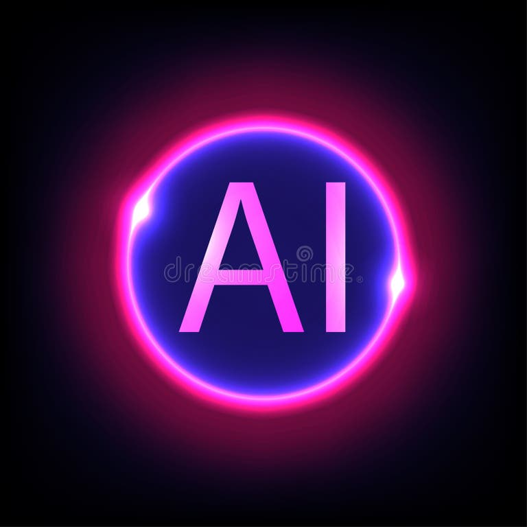 Digital Technology AI Ring Circuit Background. Technology Chipset Cloud ...