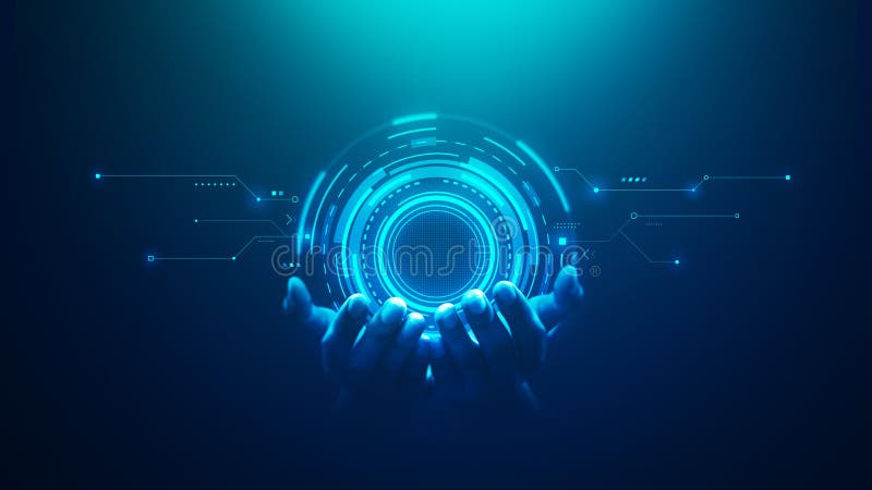 Digital Technology Artificial Intelligence Hud Computer Interface ...