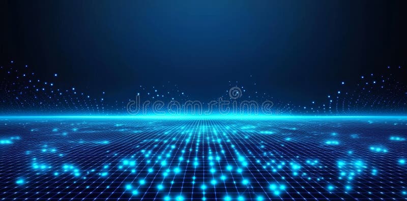 Digital Technology Background with Abstract Futuristic Hi-tech Space ...