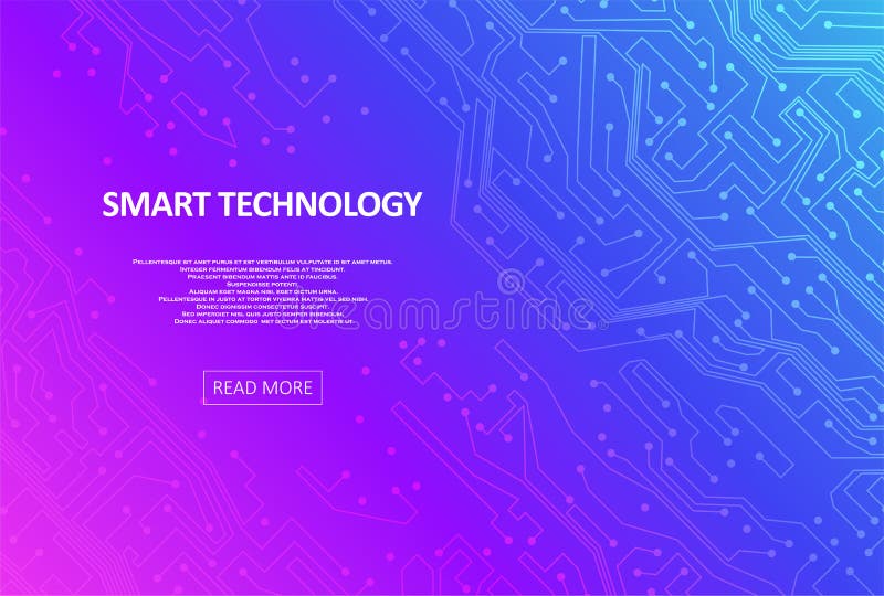 Digital Technology Background Stock Vector - Illustration of gradient ...