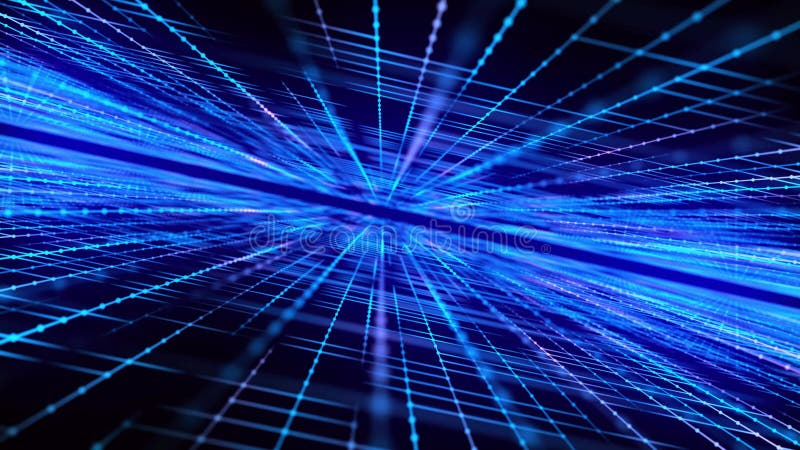 Digital Technology Background. Big Data Visualization. Dynamic Field of ...