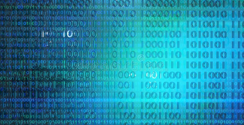 Binary Code Background. 3D Render Illustration. Stock Illustration - Illustration of abstract ...