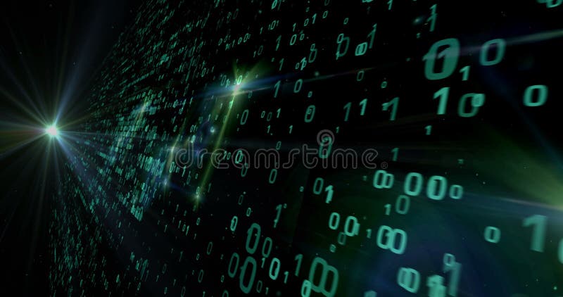 Green Binary Background in Seamless Looping Animation Stock Footage - Video of connection ...