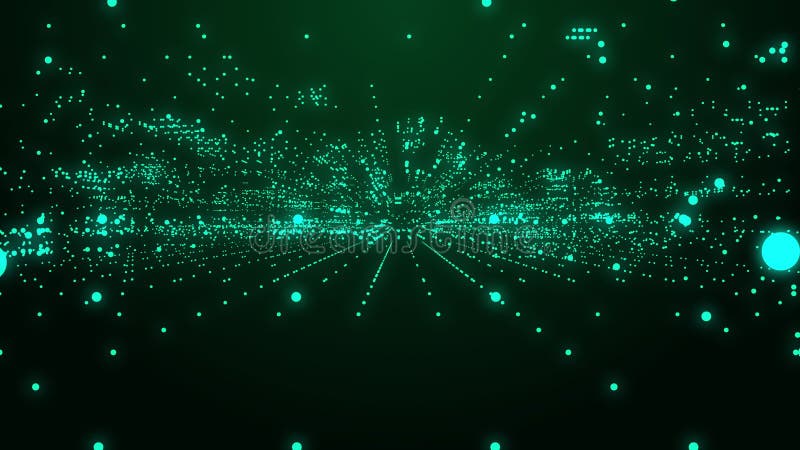 Moving Forward Inside Futuristic Tunnel with Rotating Triangular ...