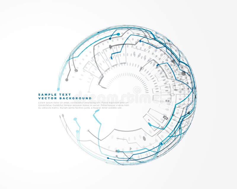 Digital Technology Background with High Tech Network Lines Stock Vector ...