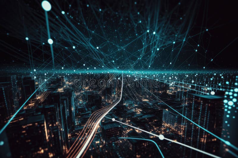 Digital Technology Background. Illustration AI Generative Stock ...