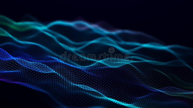 Digital Technology Background. Network Connection Dots and Lines ...