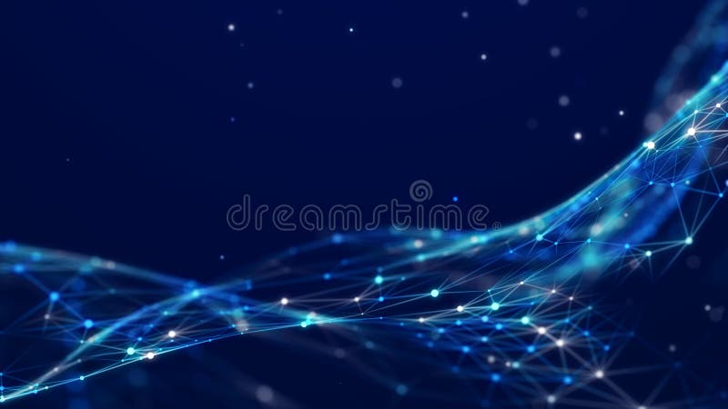 Digital Technology Background. Network Connection Dots and Lines ...