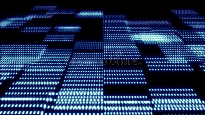 Digital Technology Background. Network with Glowing Light Blue Dots ...