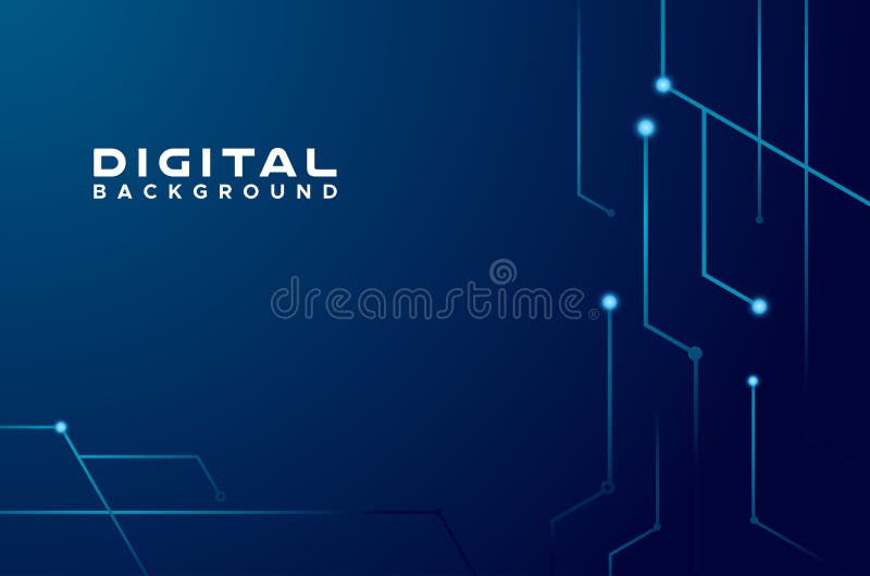 Digital Technology Background Vector Design Stock Vector - Illustration ...