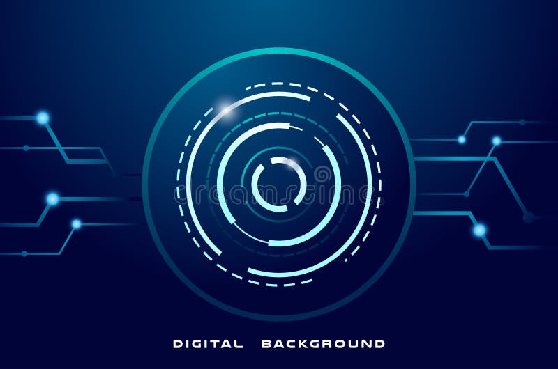 Digital Technology Background Vector Design Stock Vector - Illustration ...