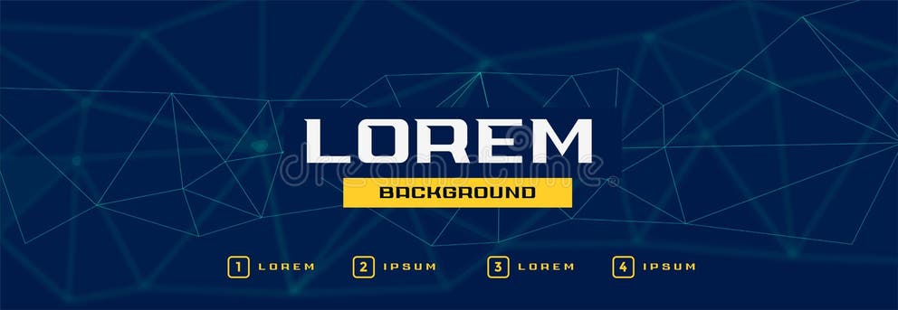 Digital Technology Banner or Header with Mesh Lines Stock Vector ...