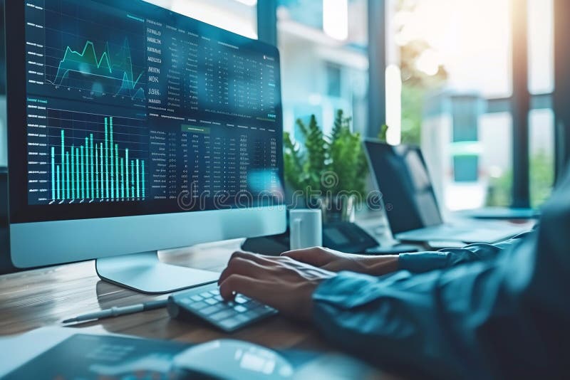 Digital Technology for Business, Creative Visual of Marketing Data ...