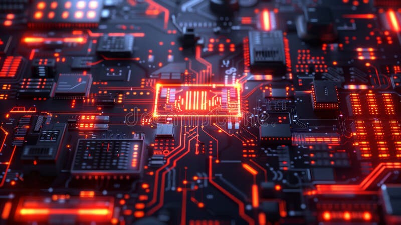 Digital Technology, Circuit Boards, Electronic Components in a ...