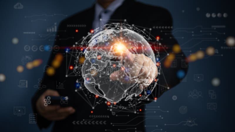 Digital Technology Communication Cyber Global Network. Business Big ...