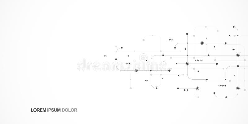 Digital Technology Concept with Integrated Circuit and Network ...