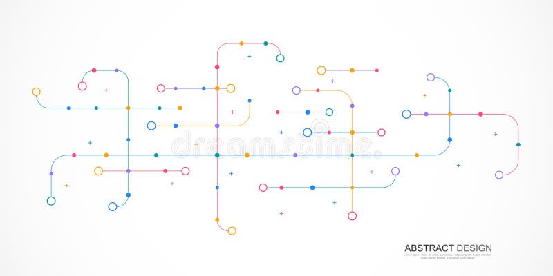 Digital Technology Concept with Integrated Circuit and Network ...