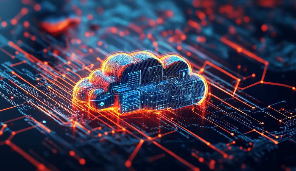 Digital Technology Concept Illustrating Internet Security and ...