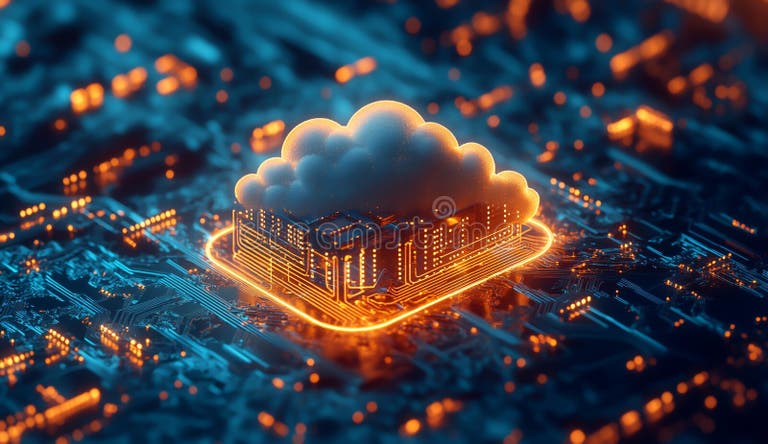 Digital Technology Concept Illustrating Internet Security and ...