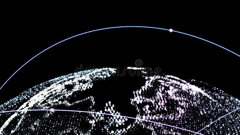 Digital Technology Connection of the Earth Stock Video - Video of ...