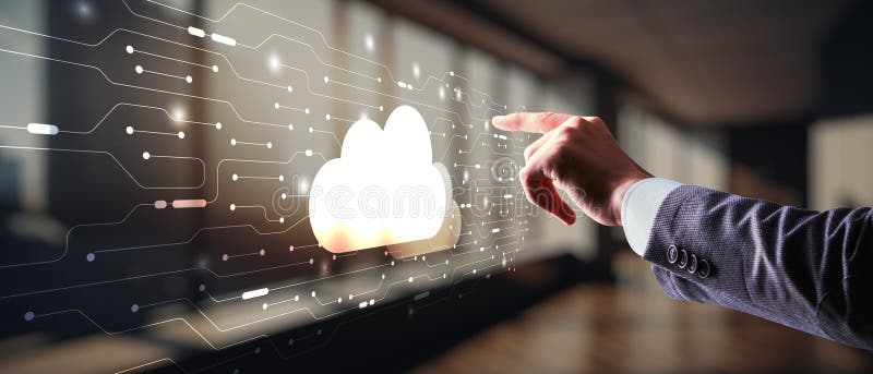 Digital Technology Data Exchange Cloud Computing Global Business ...