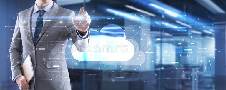 Digital Technology Data Exchange Cloud Computing Global Business ...